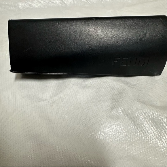 Accessories | Fendi Twist Black Hard Faux Leather Eyeglass Sunglass ...